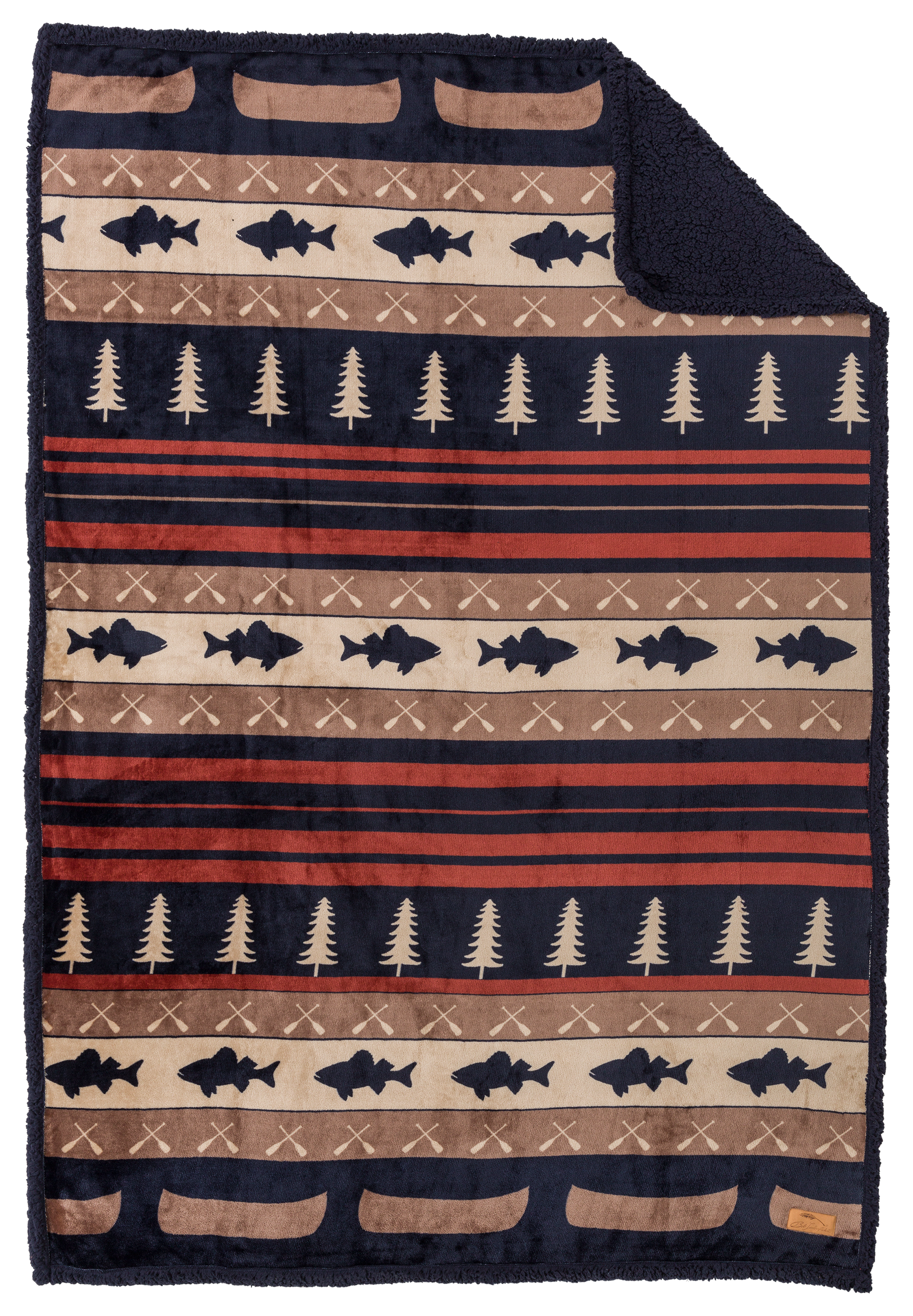 Bob Timberlake Fish Stripe Fleece Sherpa Throw | Bass Pro Shops